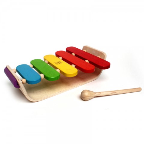Xylofoon (12m+) Muziekinstrument van rubberhout Plan Toys - Kudzu webshop